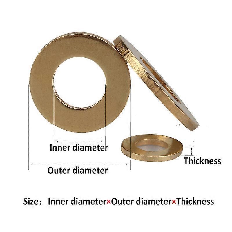 Brass Copper Flat Washer Plain Gasket Pad M2 M25 M3 M4 M5 M6 M8 M10 M12 ...