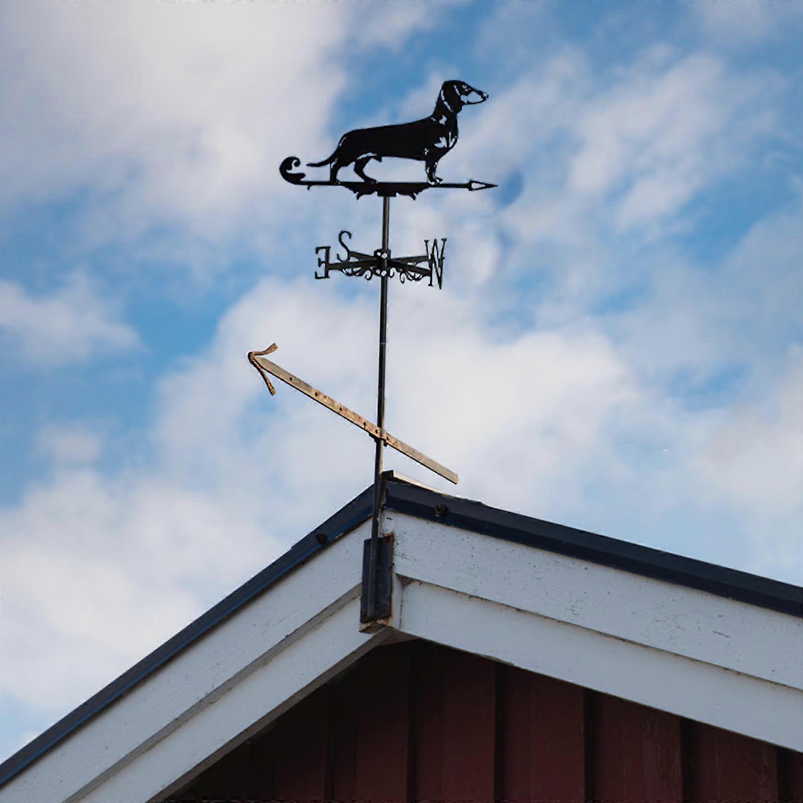 Weathervane,Dog Metal Weathervane Stainless Steel Dog Weather Vane With ...