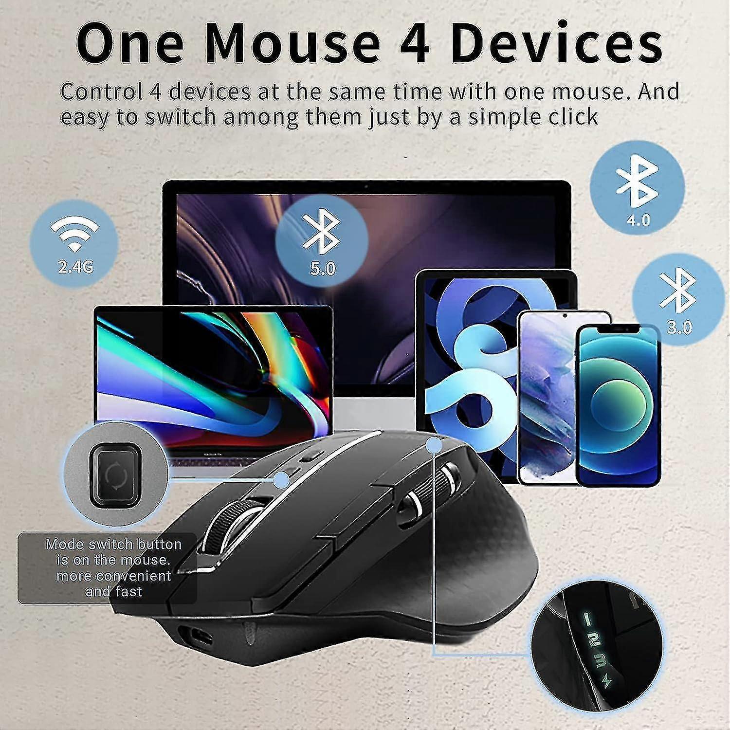 Rapoo Wireless Mouse - Multi-device Bluetooth Mouse For Laptop ...