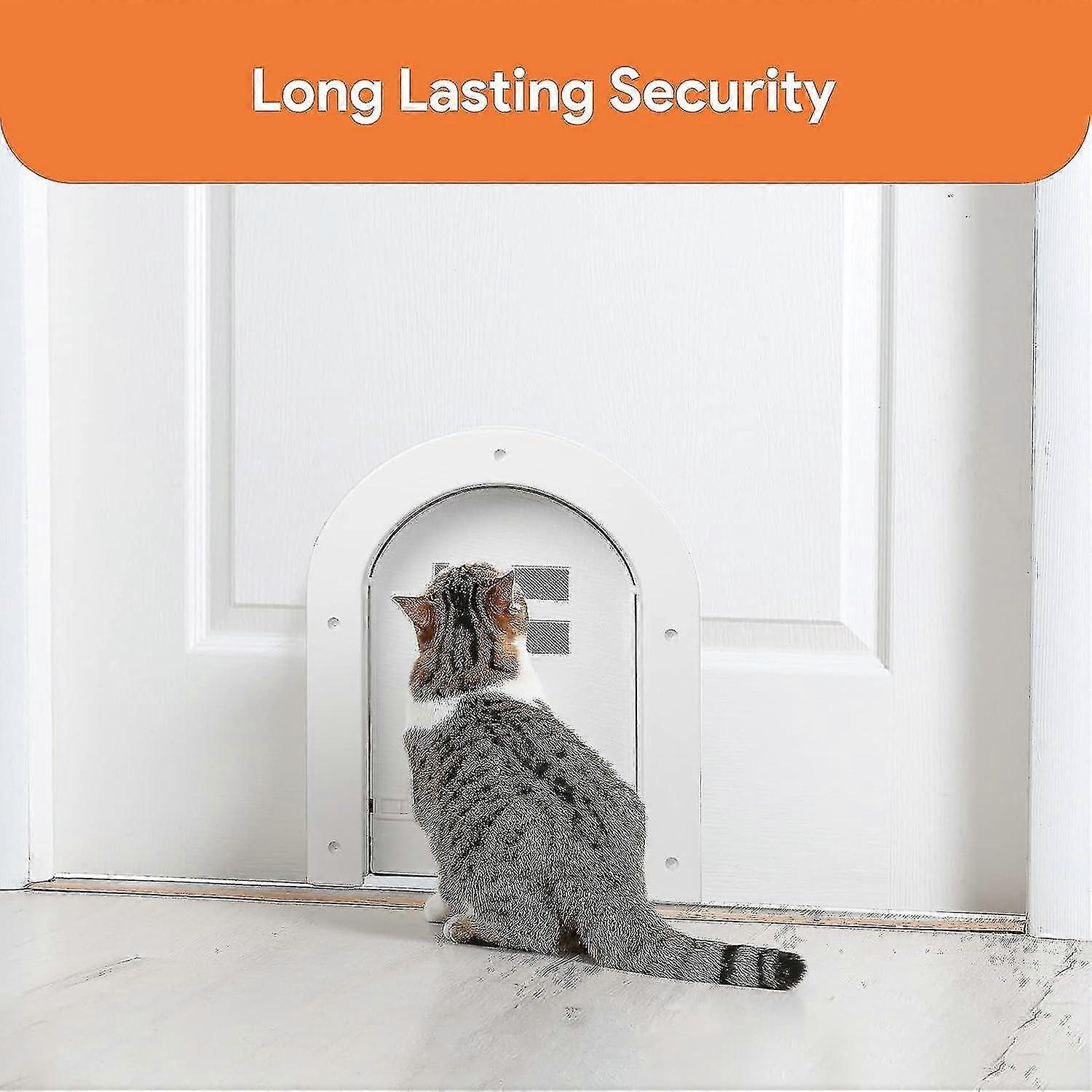 Cat Flap, Silent 2 Way Cat Door, Easy Installation, Durable, Lockable ...