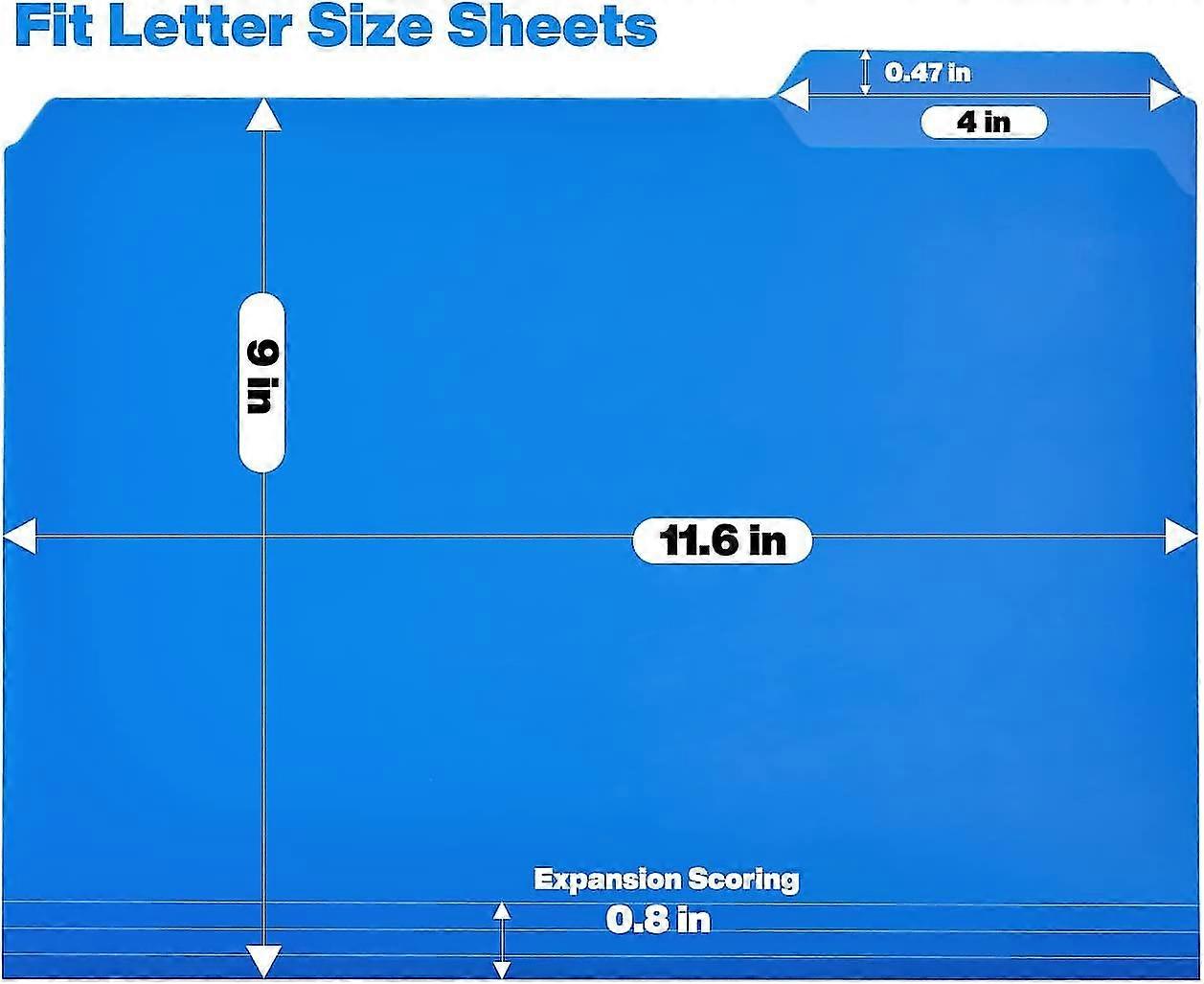 9 Pack Plastic File Folders Colored Folders - 9 Assorted Colors Letter ...