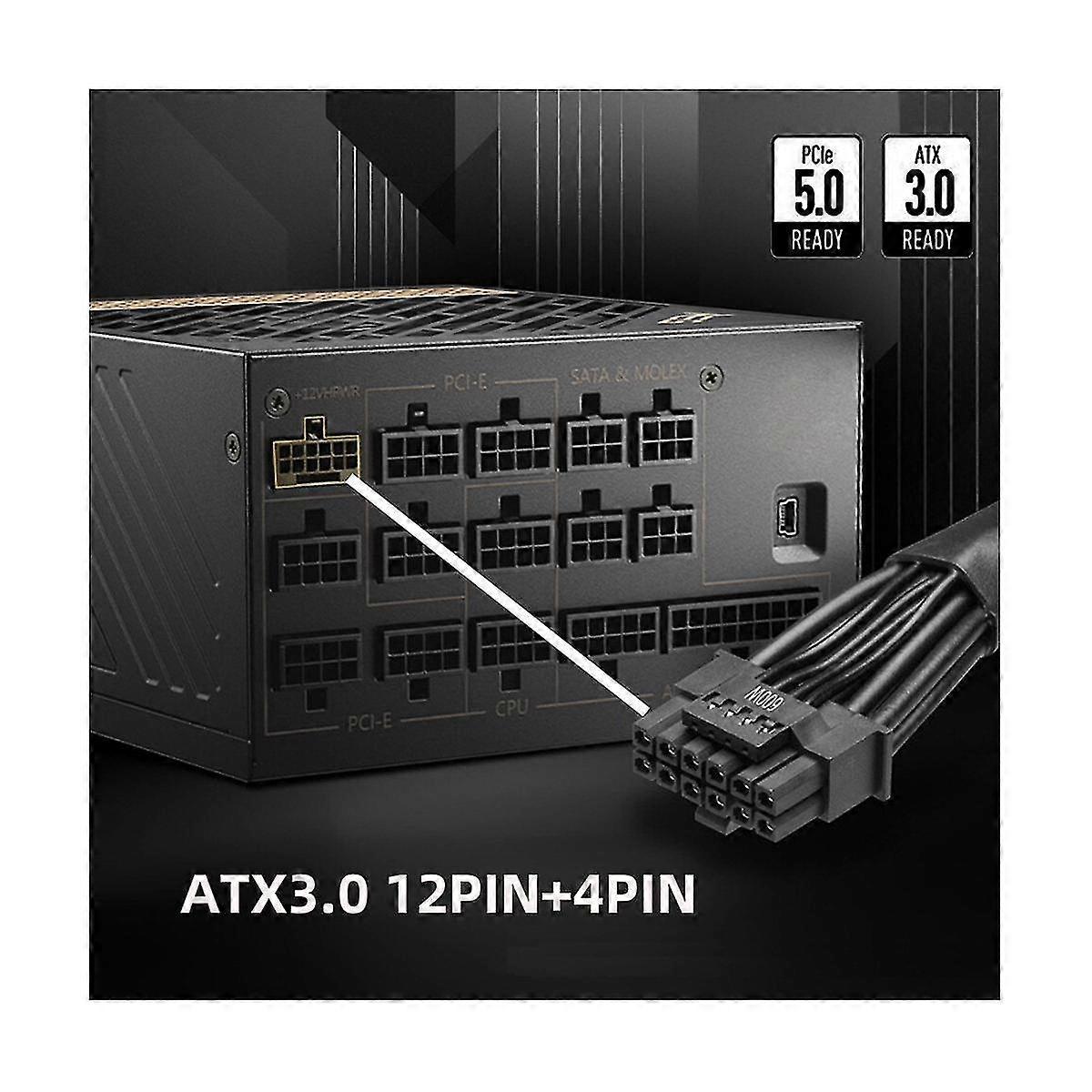 Dubbel 8pin till Atx3.0 Pcie 5.0 12vhpwr 16pin 12pin + 4pin Power ...