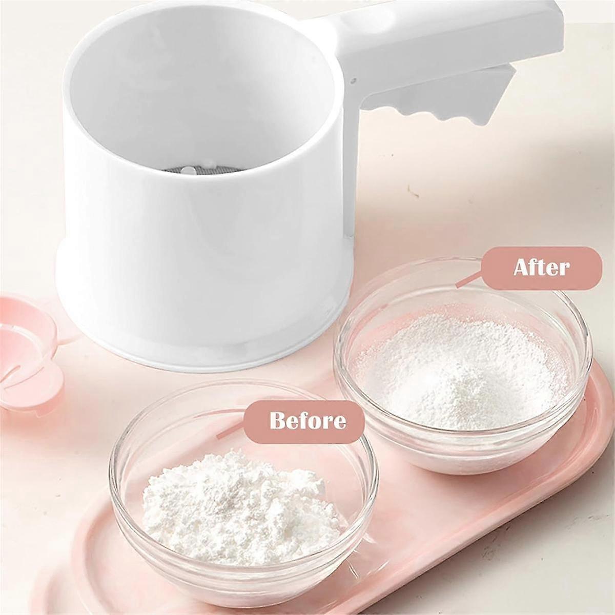 Fine Flour Sifter Powder Sugar Sifter, Premium Food-Grade ABS Fine ...