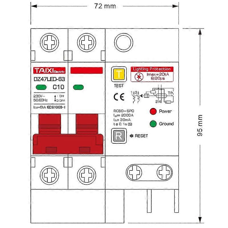 Residual Current Circuit Breaker RCD RCBO RCCB Main Switch With Surge ...