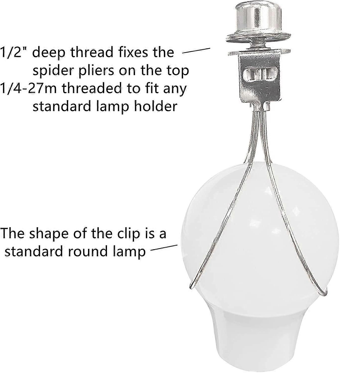 2 Pack Lamp Shade Harp Holder Adapter Kit (silver) | Fruugo UK