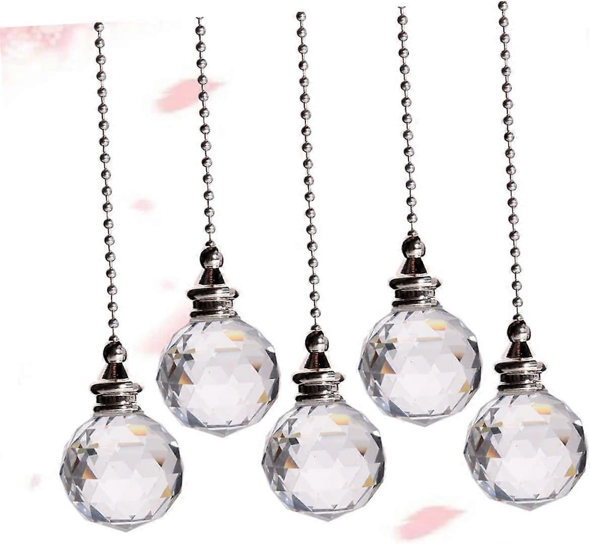Ceiling Fan Pull Chain Crystal Pull Chain 5pcs Crystal Pendant for ...
