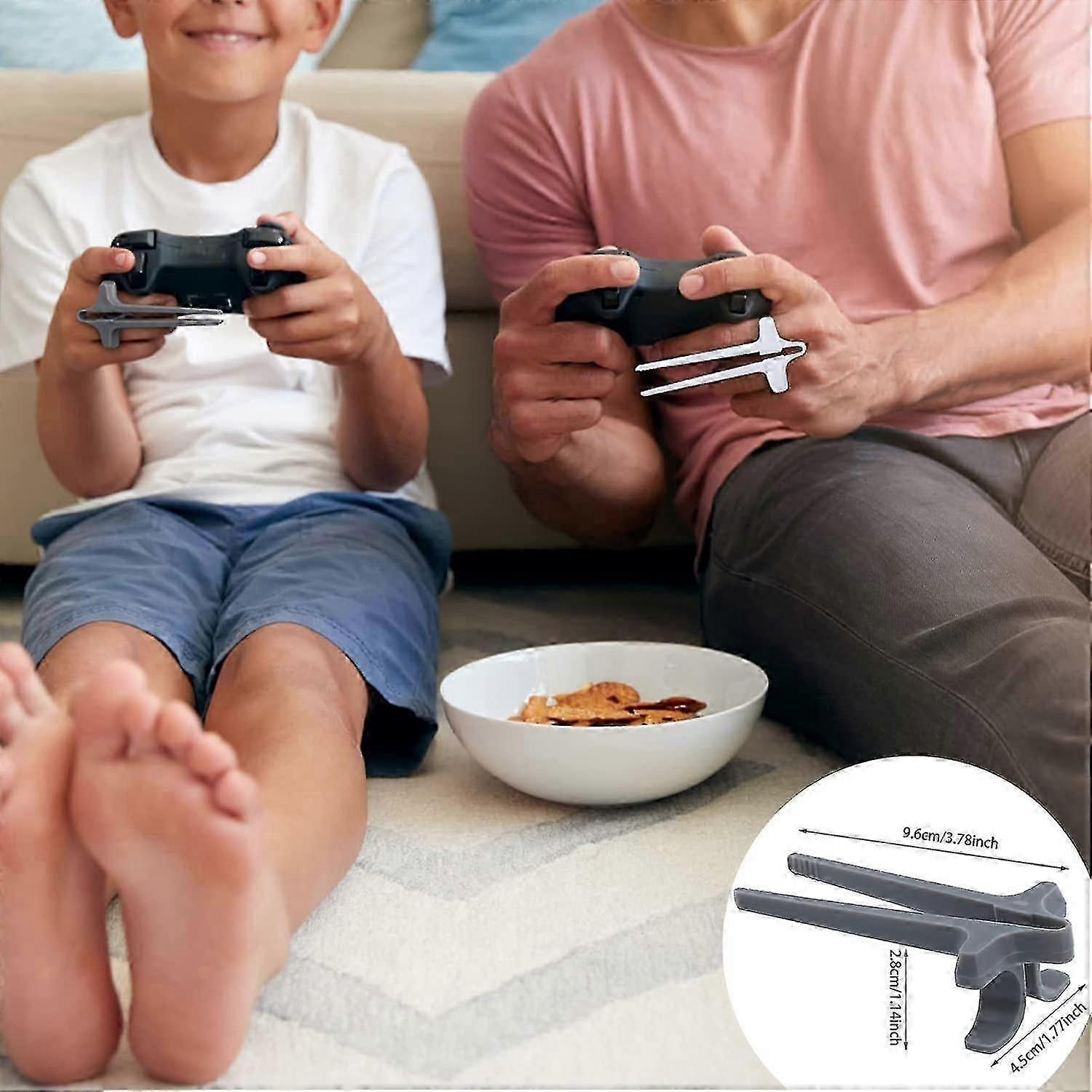 4 Pcs Finger Snack Chopsticks For Gamers,snack Clips Potato Chips ...