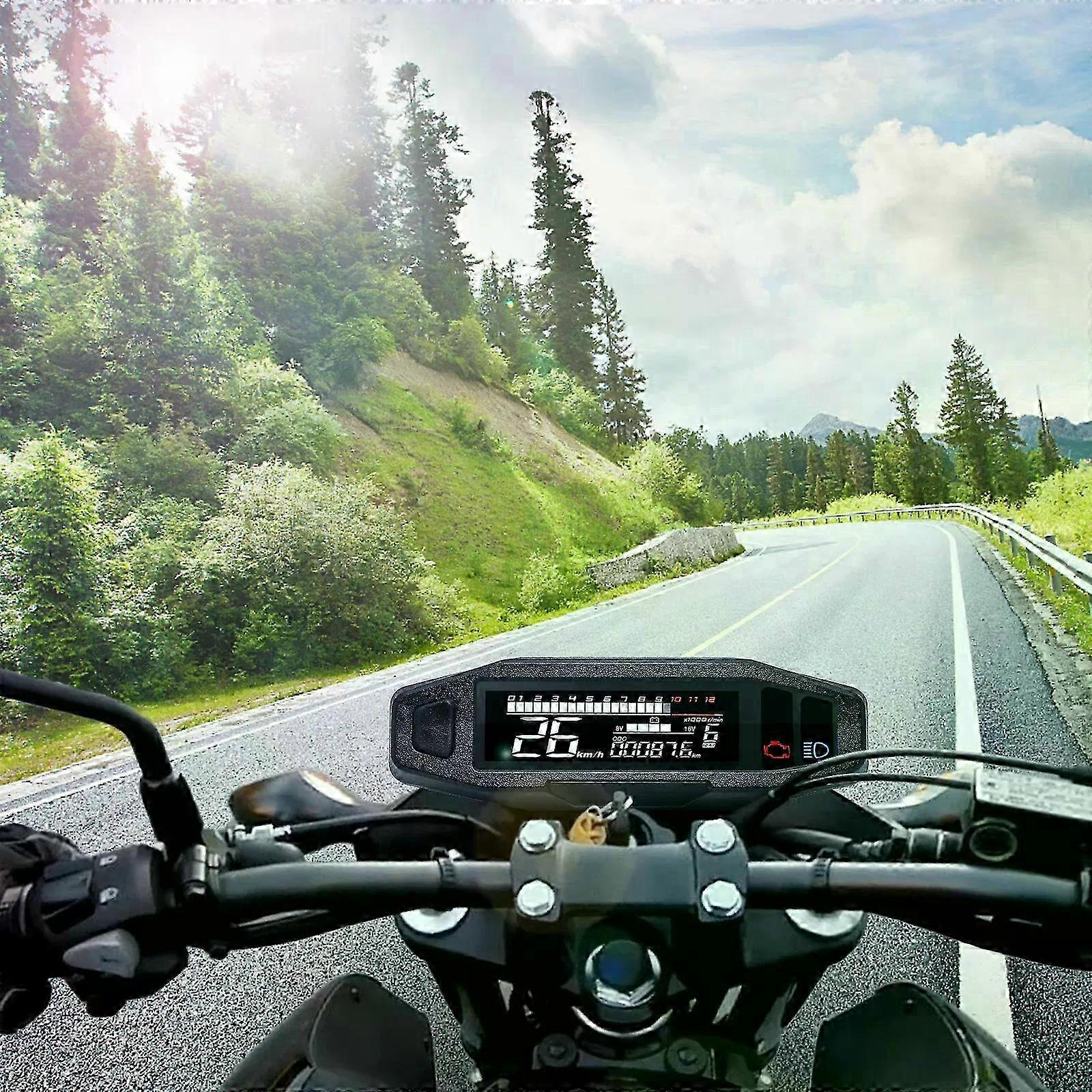 Universal Digital Meters Instrument Moto Speedometer Digital Tachometer ...