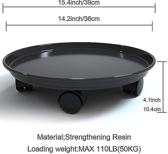 Plant Caddy 40cm,2 Pack Plant Caddy With Wheels Heavy Duty,round Potted ...