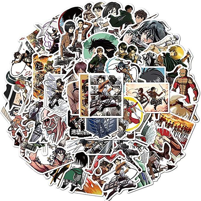 Laptop Sticker Pack 100 Pieces, Attack on Titan Unique Stickers Cool ...