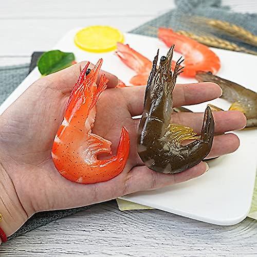 Simulated Raw Shrimps Artificial Prawns Fake Food Model For Kitchen ...