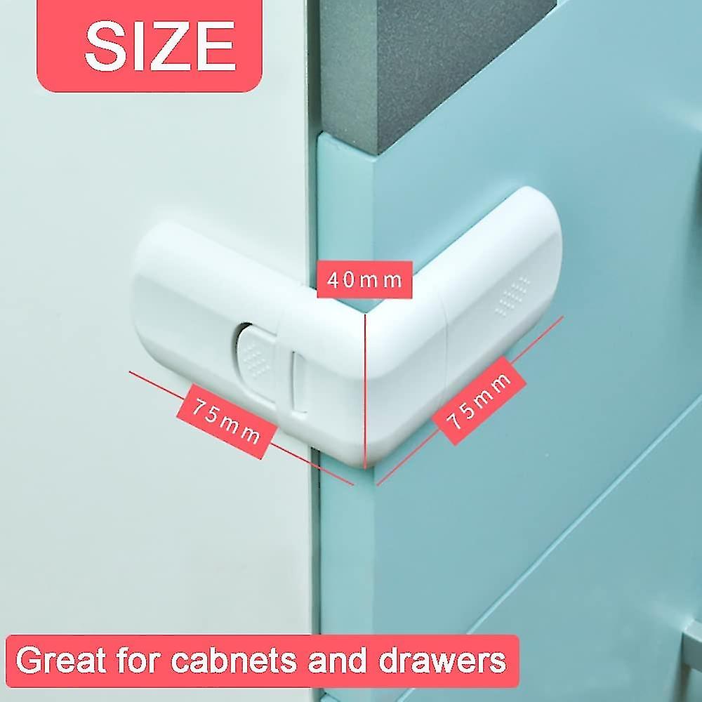 Cabinet Locks For Corner, 2 Pack Baby Safety Hidden Lock For Cabinets ...