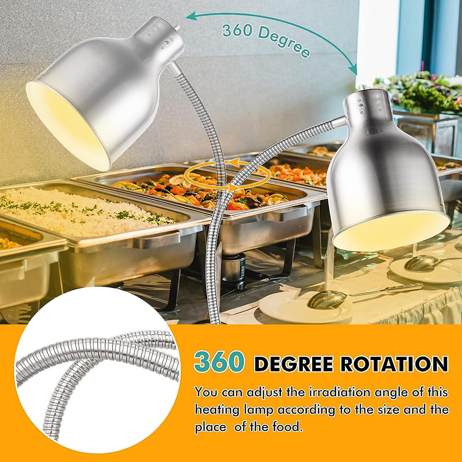 Free Standing Food Warming Lamp 250w Silver Buffet Food Heating Lamp ...