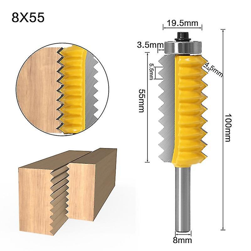 8mm Shank Raised Panel"v"joint Bits Finger Joint Glue Milling Cutter ...