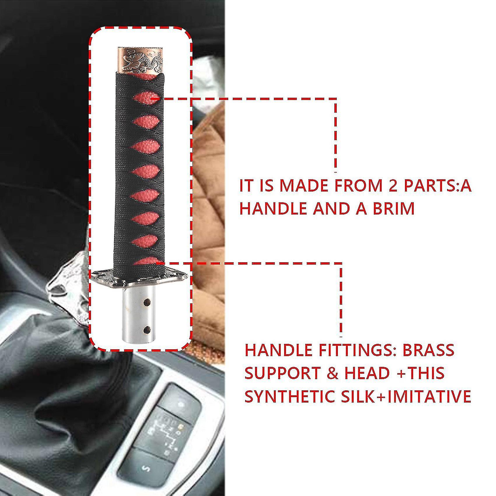 Universal Sword Gear Shift Knob Shifter Katana Metal Black+red 15cm ...