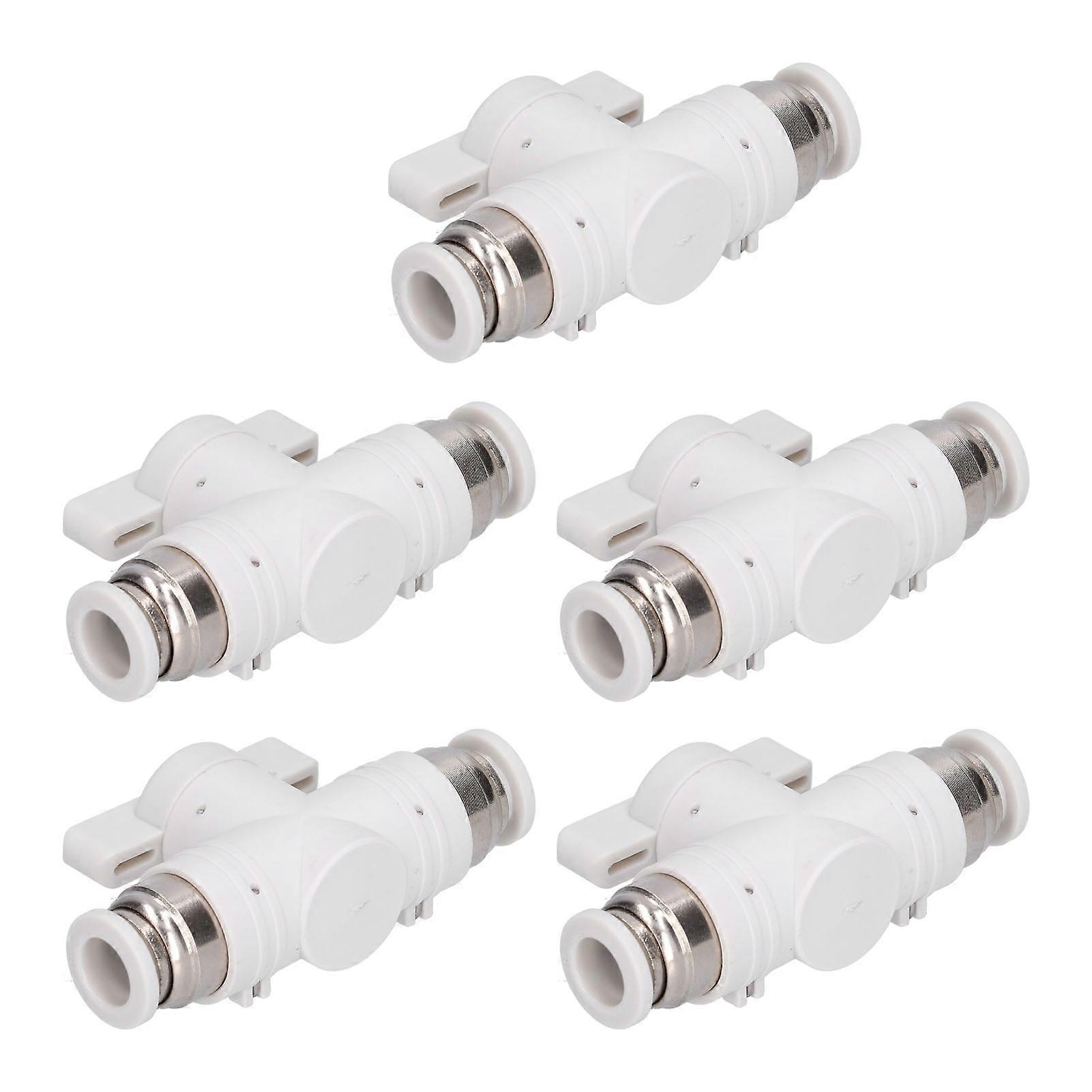 5Pcs Pneumatic Valve Fitting Manual Air Flow Control Switch Quick Self ...