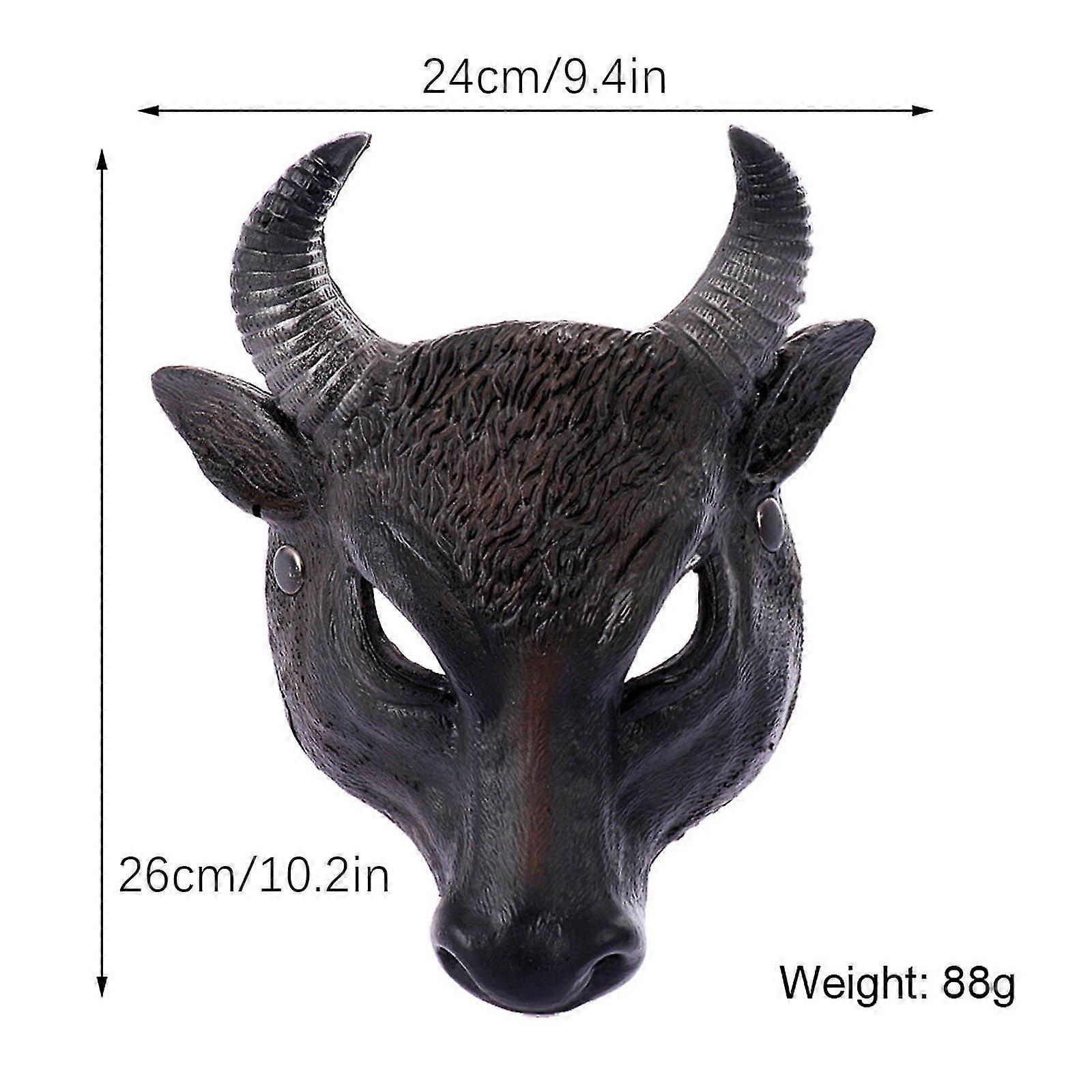 Easter Carnival Party Half Face Foam 3D Realistic Bull Head Mask [jkw ...