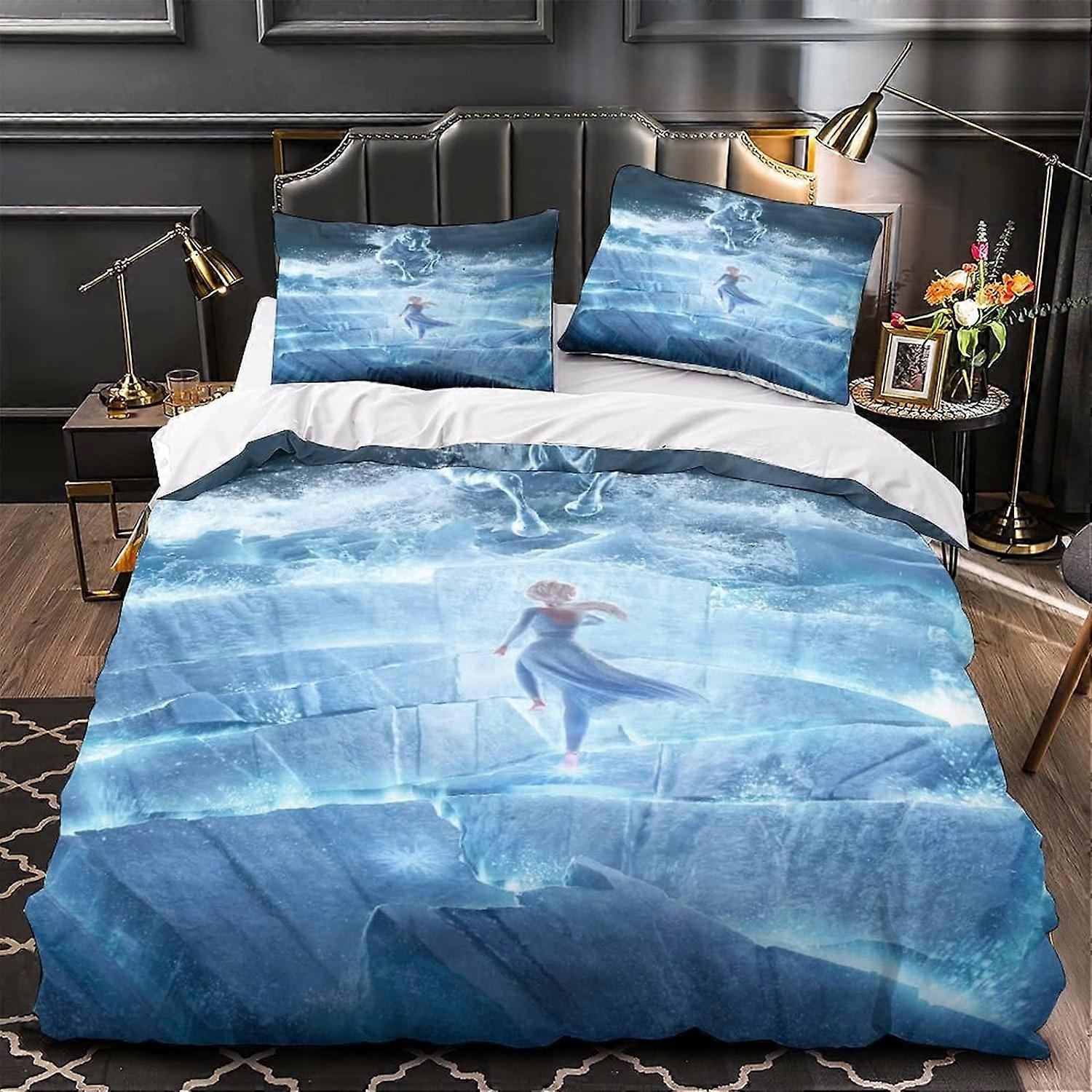 Elsa Duvet Cover Set for Kids Adults Bedroom Elsa Printed Bedding Set ...