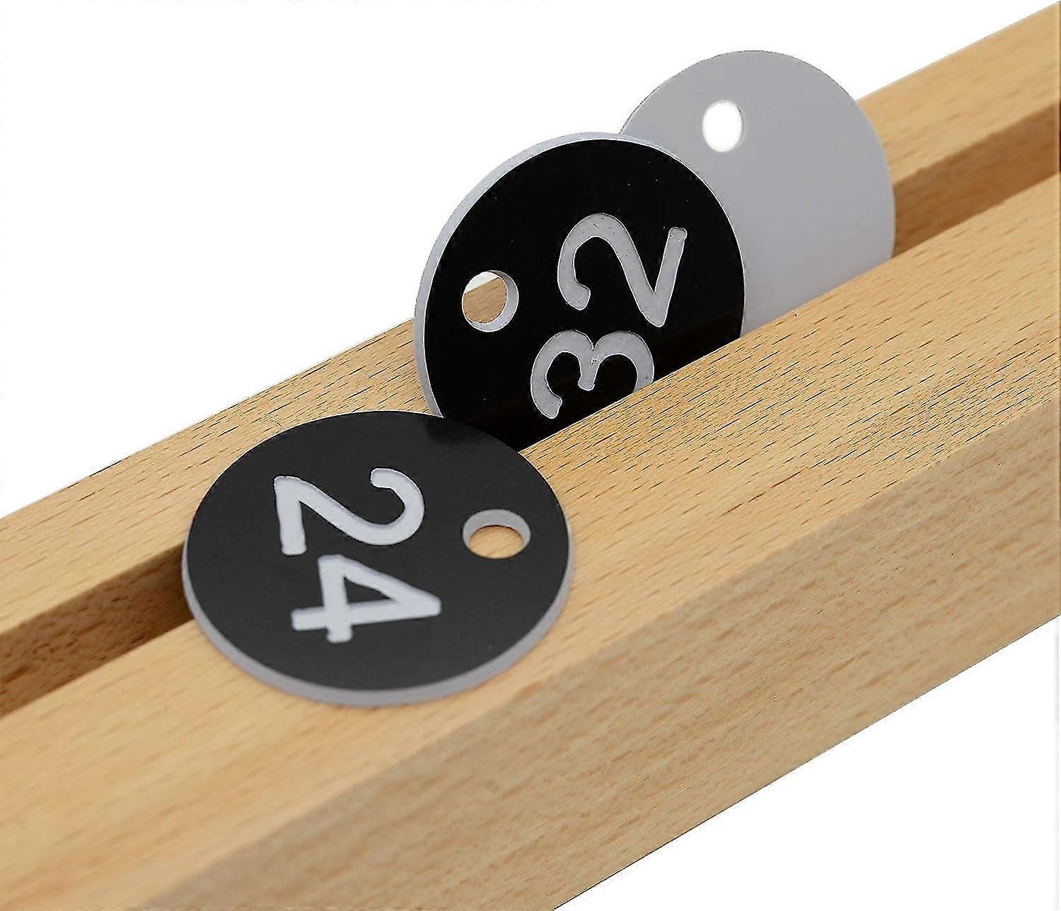 Plastic ID Number Tags Key Tags with Key Rings (1-50 Black) | Fruugo UK