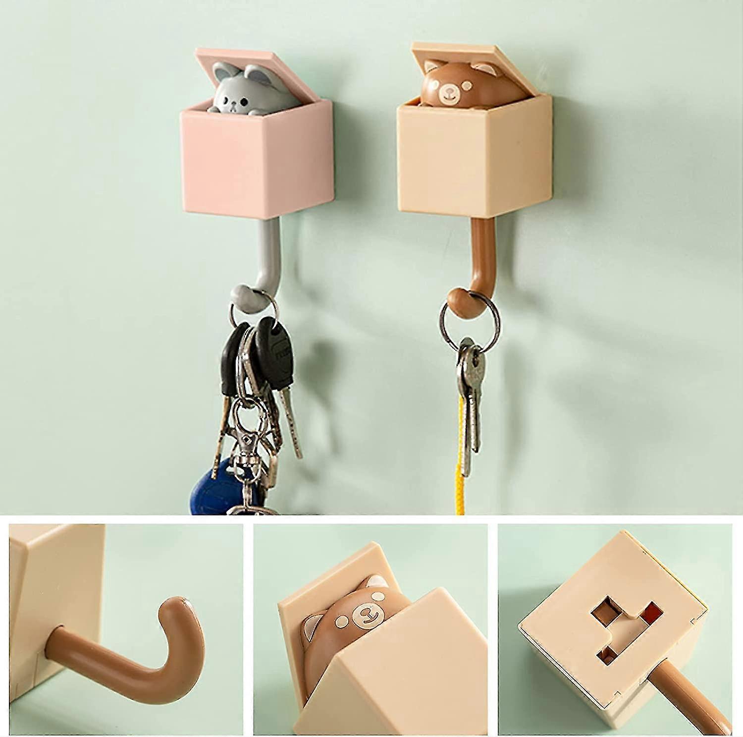 Wall Hook, Self Adhesive Hook Shower Hook Robe Hook Cute Animal ...