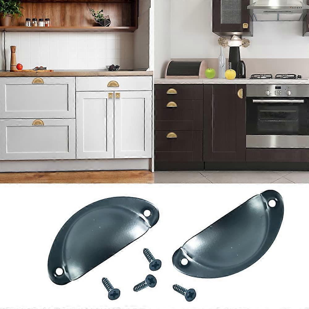 12 Pieces Shell Handles Drawer Handles with Screws for Kitchen Cabinet ...