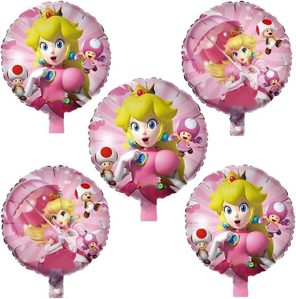 4 Pack Princess Peach party supplies Super Princess Peach Mylar Foil ...