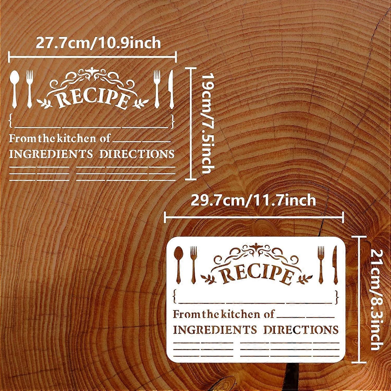 Menu Recipes Painting Stencil 8.3x11.7inch Reusable Restaurant Menu ...