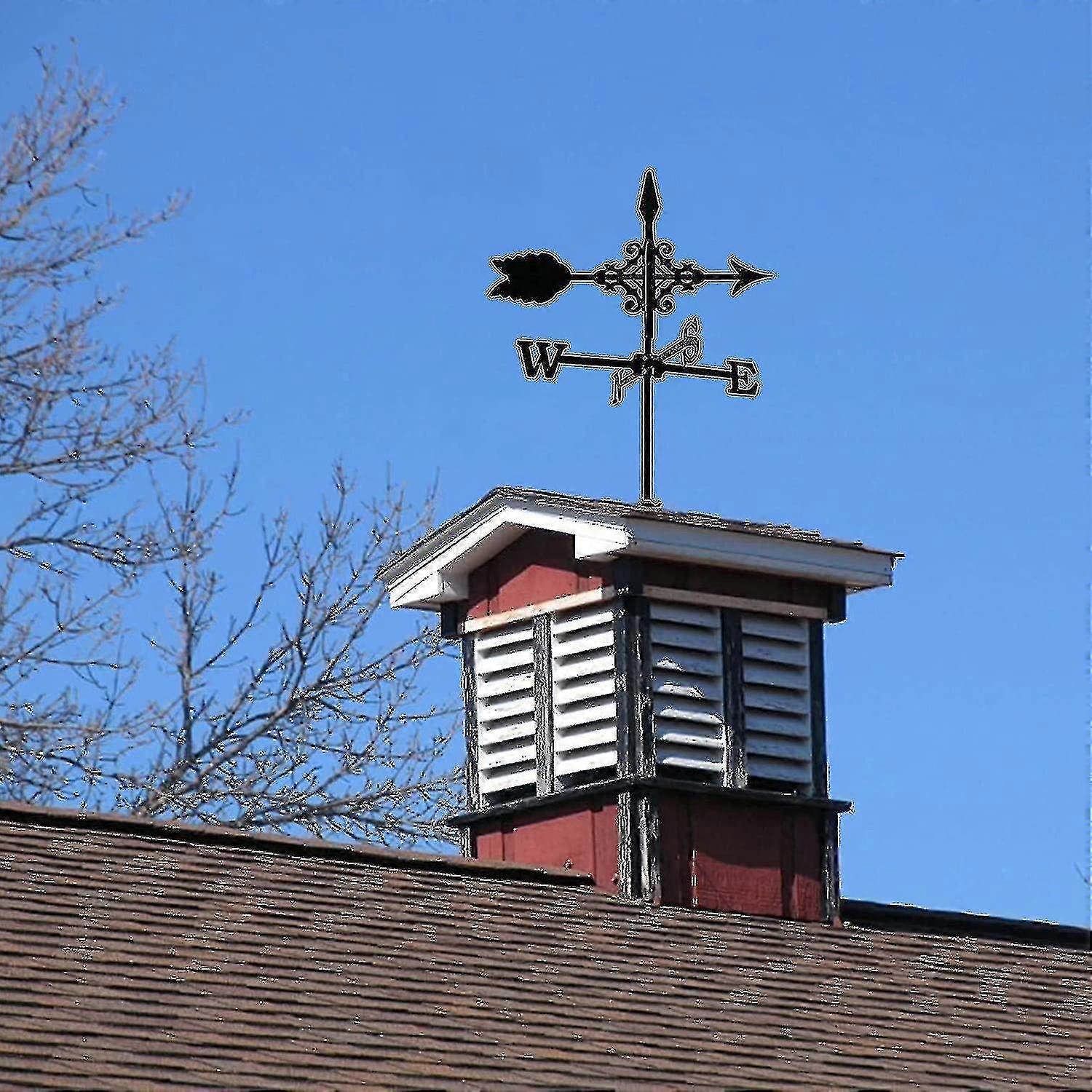 Metal Weathervane With Arrow Ornament, Garden H-stake Weather Vane Wind ...