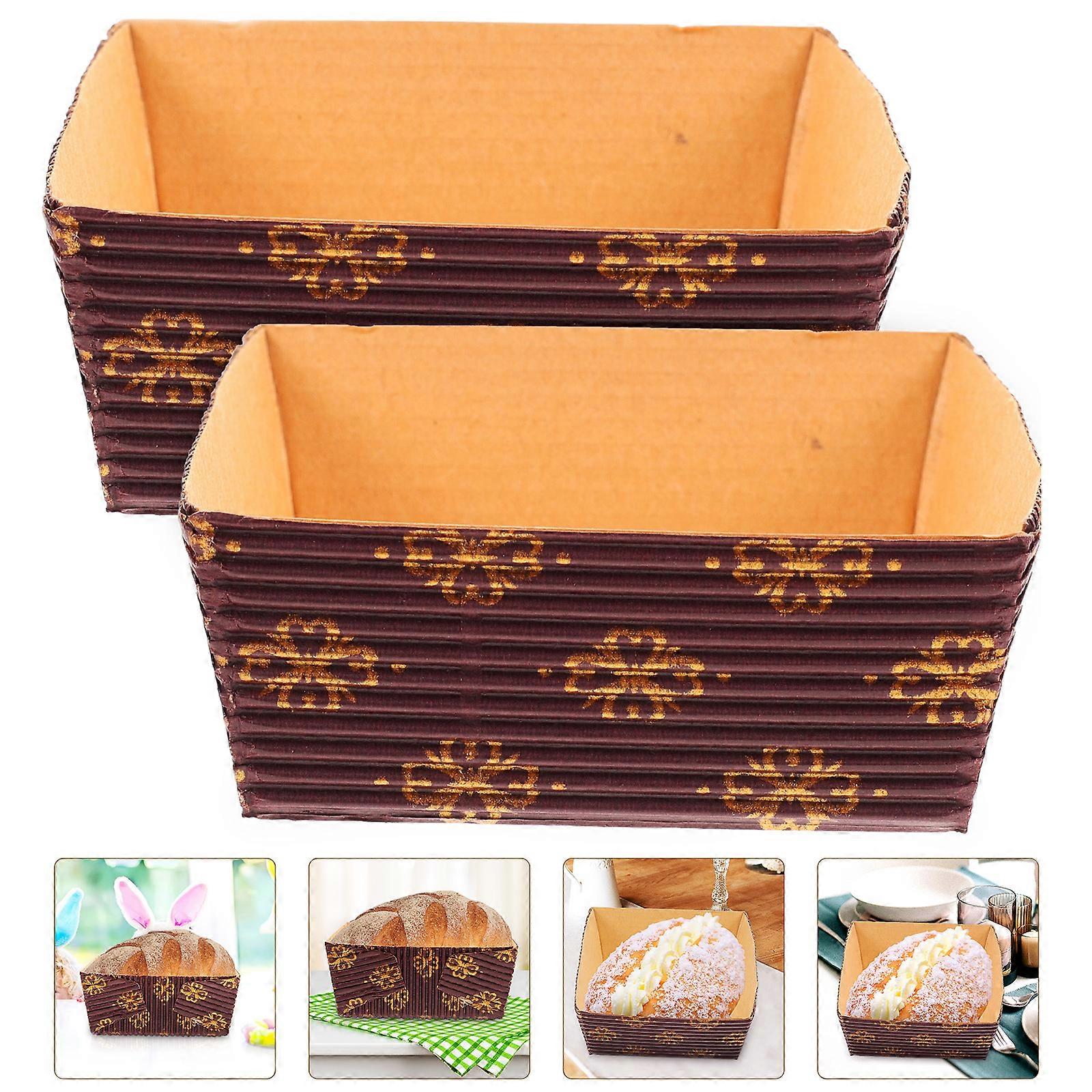 25pcs Paper Bread Pans Cake Paper Cups Loaf Making Paper Molds ...