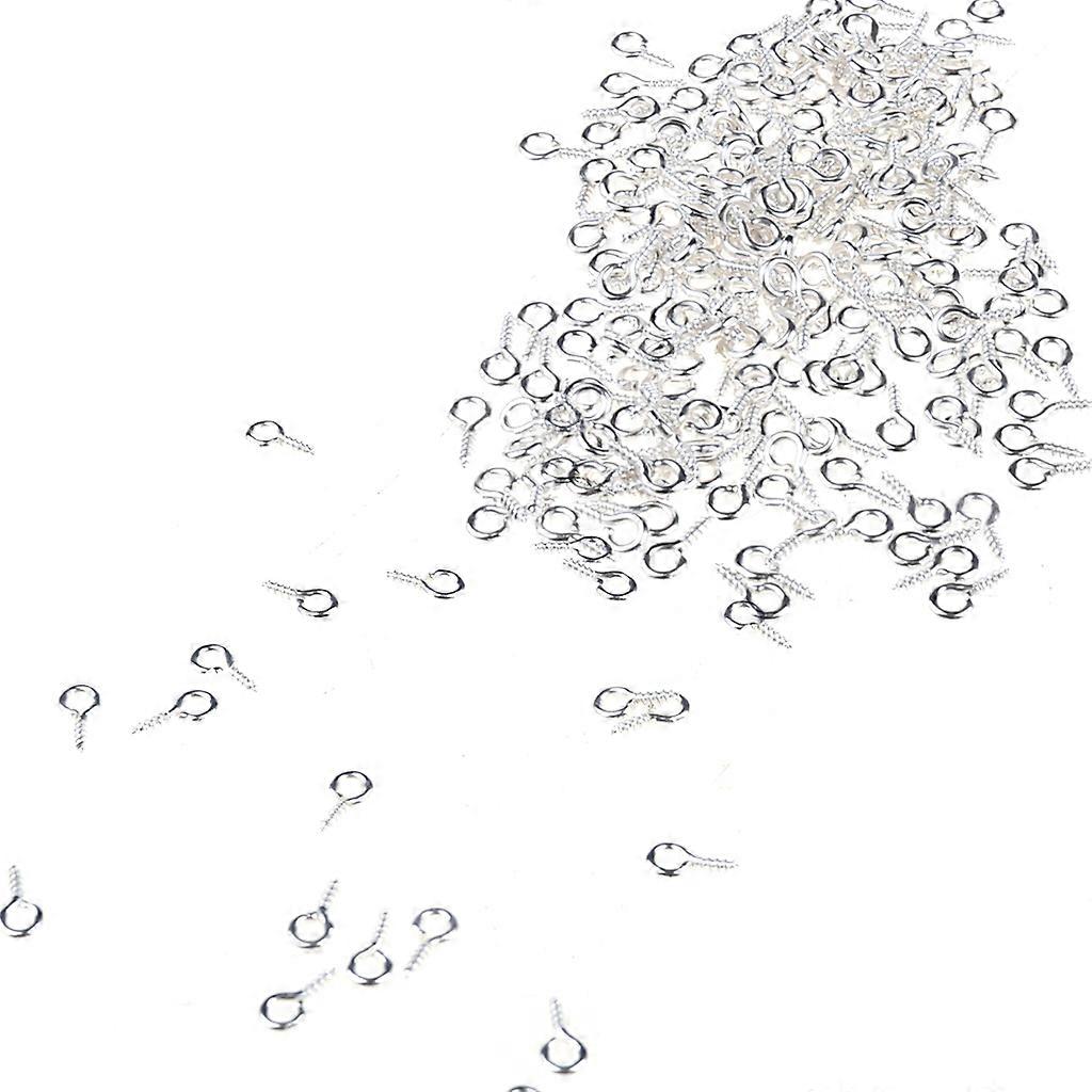 Eye Pin Peg 600x Mini Screw Eyelets Screw Threaded Silver Clasps Hooks ...