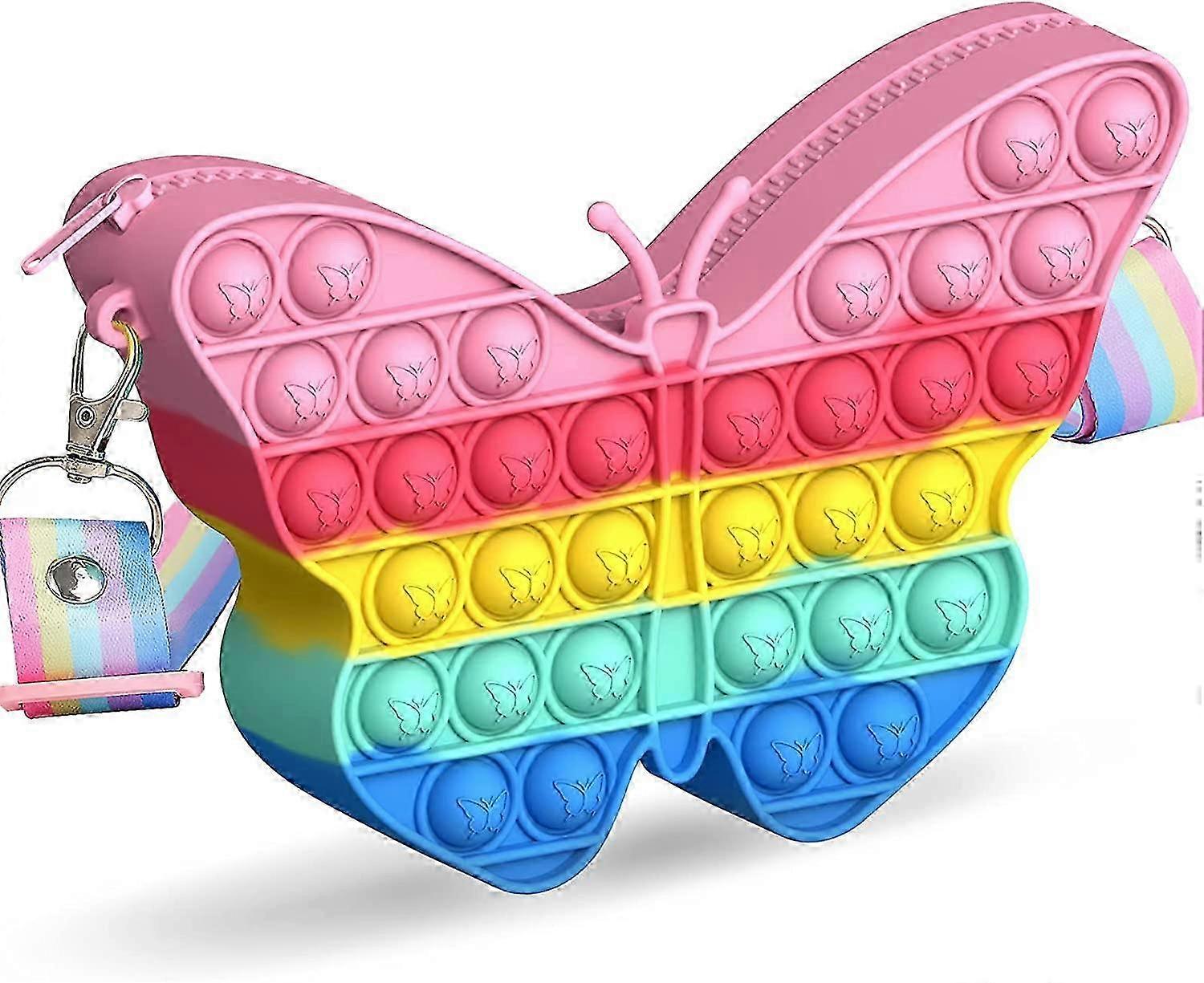 Pop Fidget Purse for Girls, Fidget Toys Bag Push Bubble Popper Handbag ...