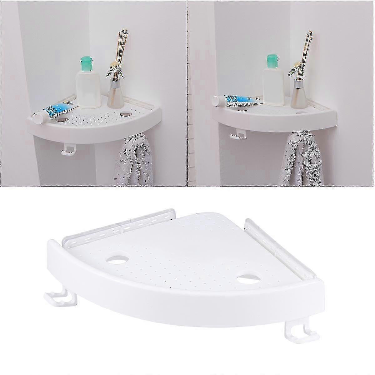 Kitchen Bathroom Wall Corner Shelf Strong Suction Triangle Storage ...
