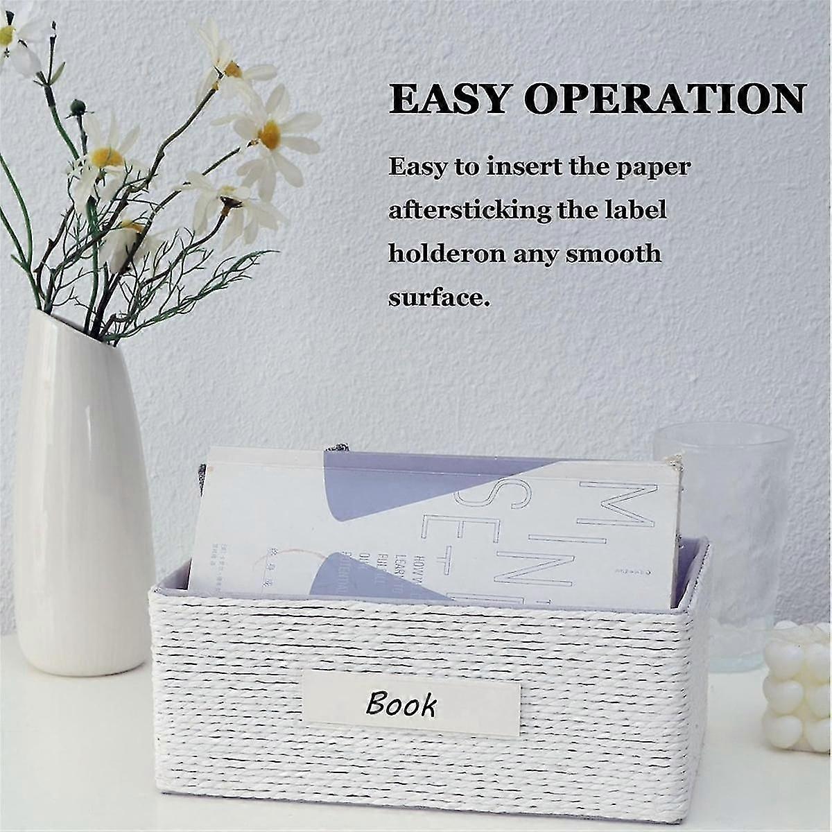 Label Holders Adhesive Shelf Tag Clear Shelf Tag Index Card Pockets ...