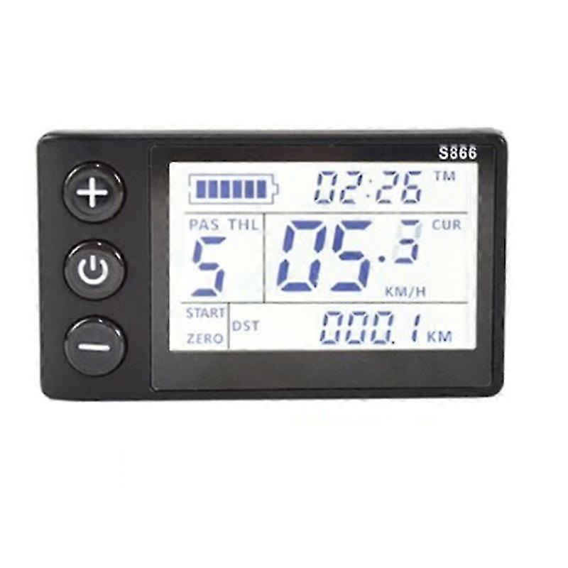 Electric Bike LCD Display Meter Control Panel with Waterproof Plug ...