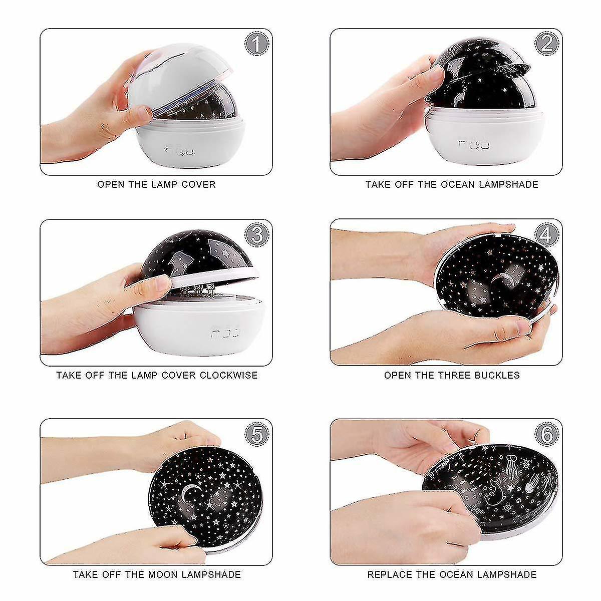 Led Star Projector, 8 Night Light Baby Sleep Aids, For Sleep Relaxation ...