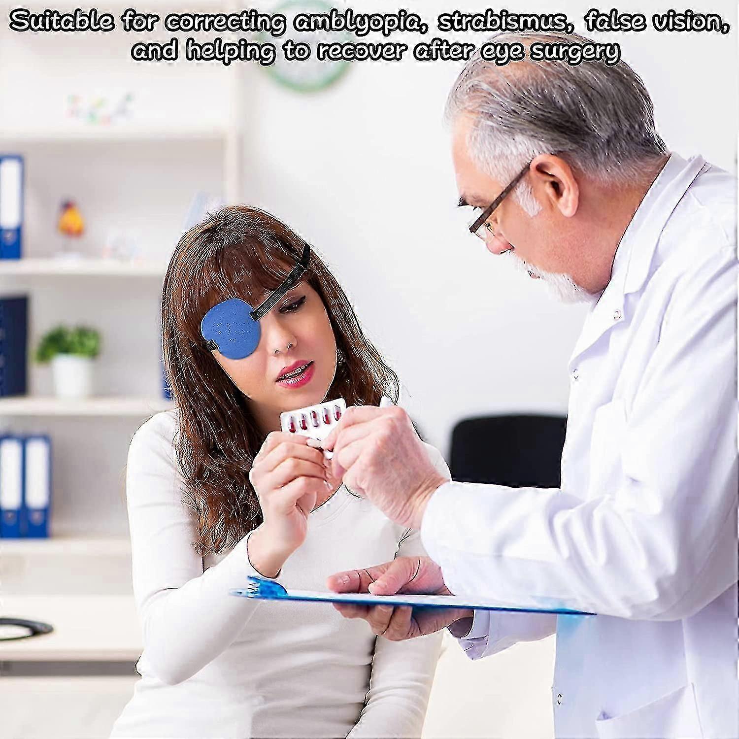 5 Pieces Eye Patch Adjustable Eye Patches With Buckle, Corrected Visual Eye Patch Pirate Eye ...