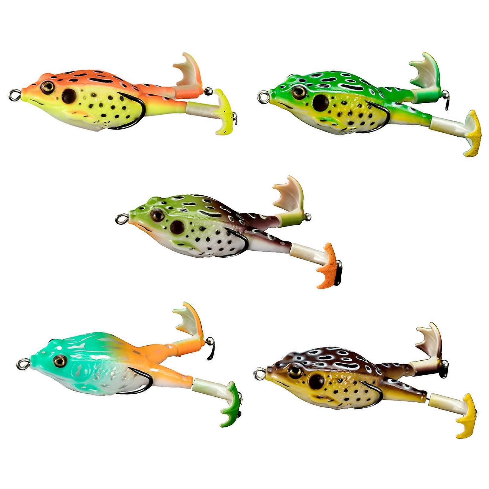 5Pcs Fishing Lures Soft Artificial Frogs Fishing Trout Fishing Lures ...