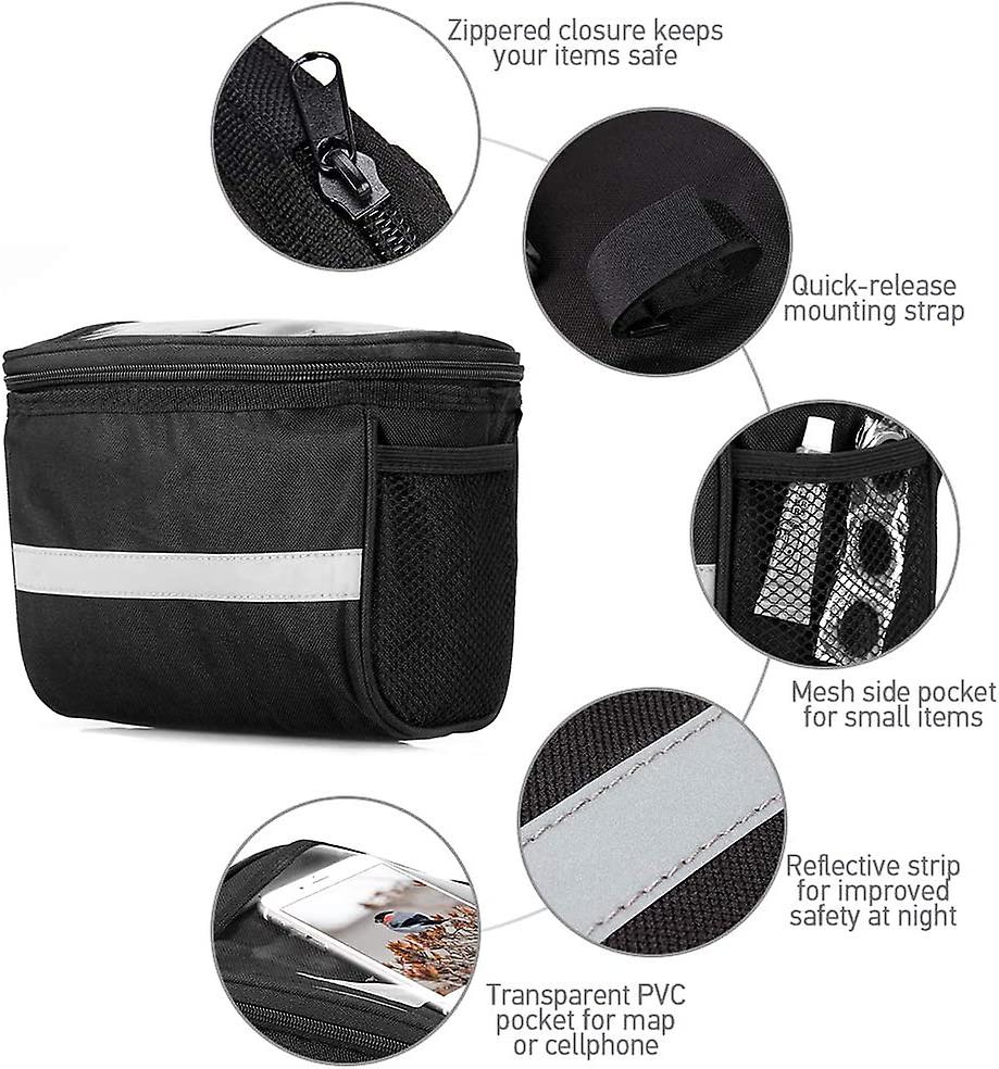 Bicycle Handlebar Bag Waterproof Bicycle Front Bag Multifunctional ...