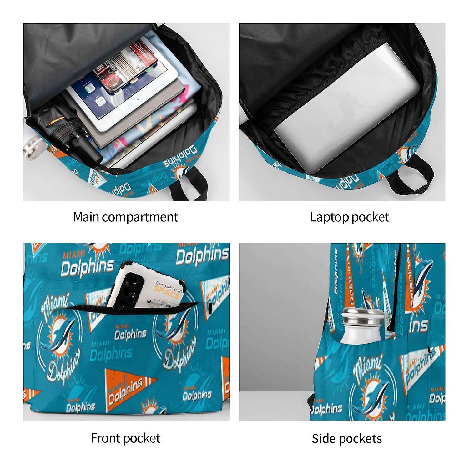 NFL Football Team Logo Backpack for School, Personalized Laptop Bag ...