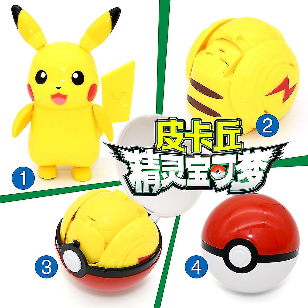 Deformed Pikachu Doll Pokeball Children's Toy Gift Deformed Toys ...