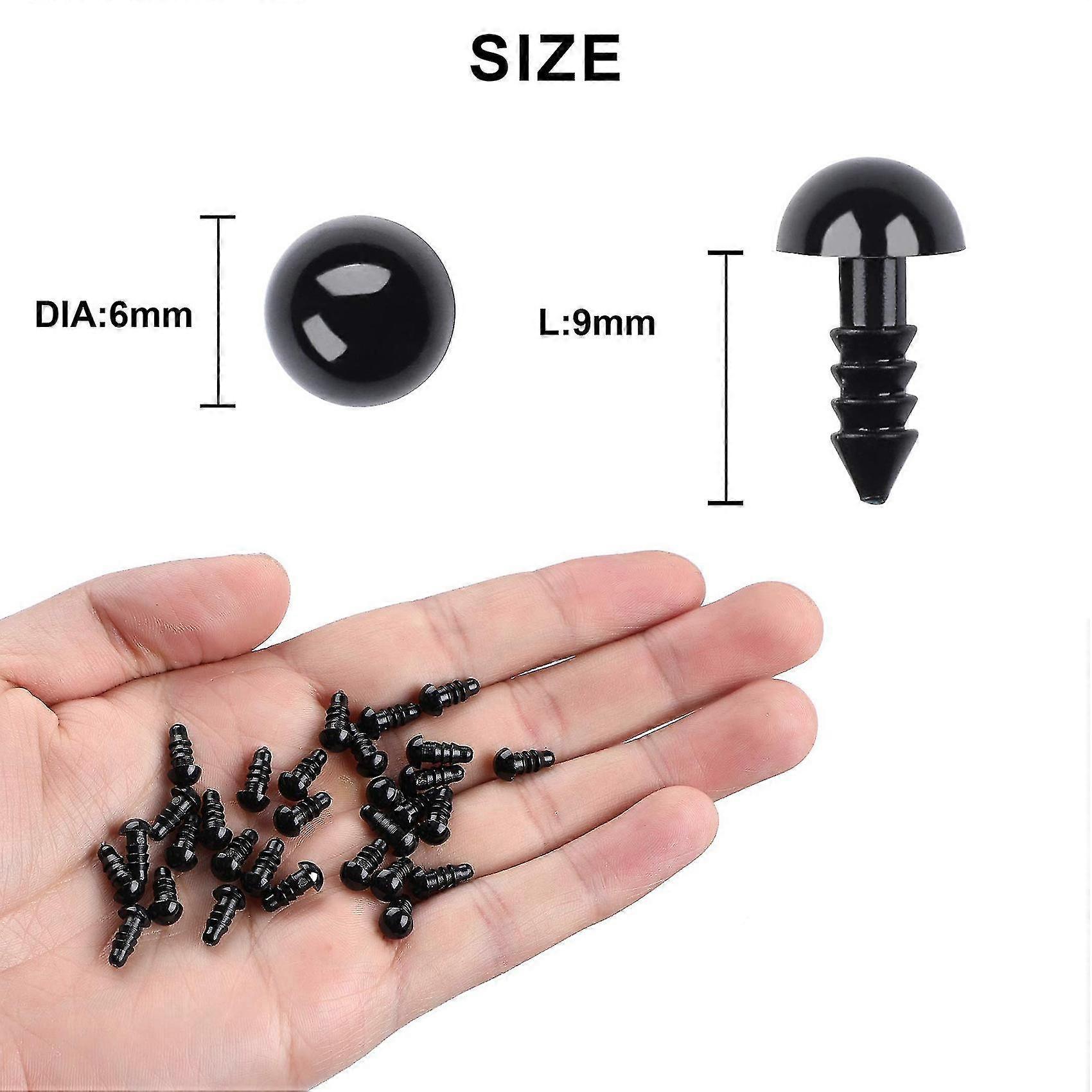 100PCS Plastic Safety Crochet Eyes Bulk with 100PCS for Crochet Crafts ...