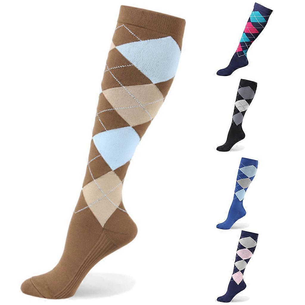 5 Pairs Womens Compression Socks Knee High Stockings Gift for Athletes ...
