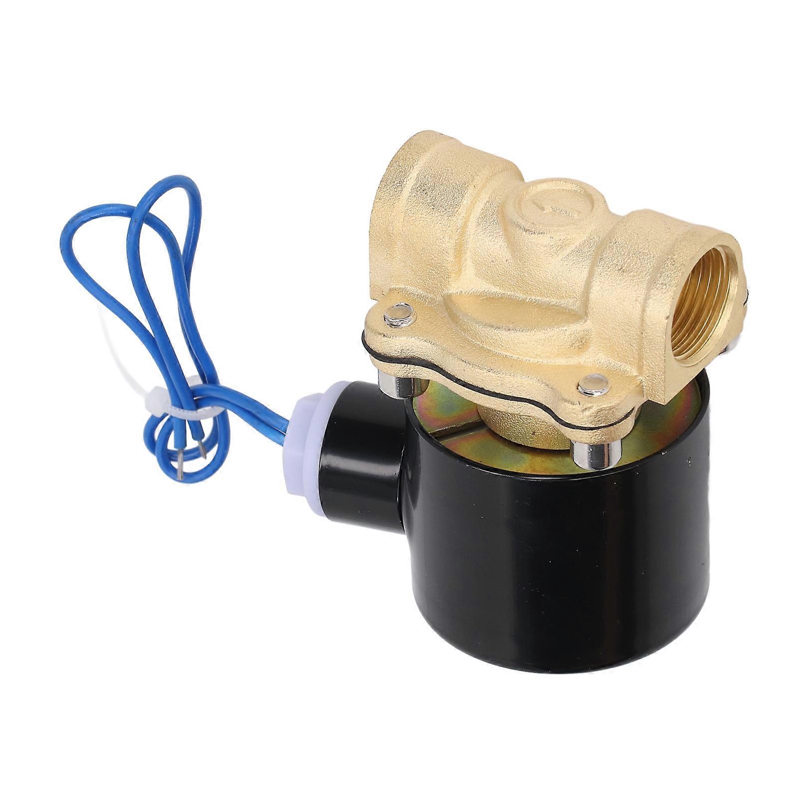 Solenoid Valve 2W Normally Closed Brass Copper Core Coil Electric ...