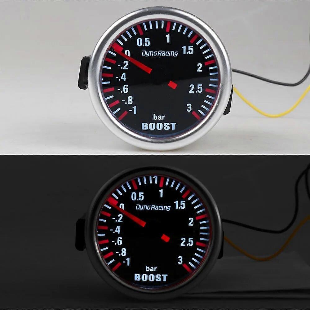 Dynoracing 2 52MM Turbo Boost Gauge 3 BAR Mechanical White Led Boost ...