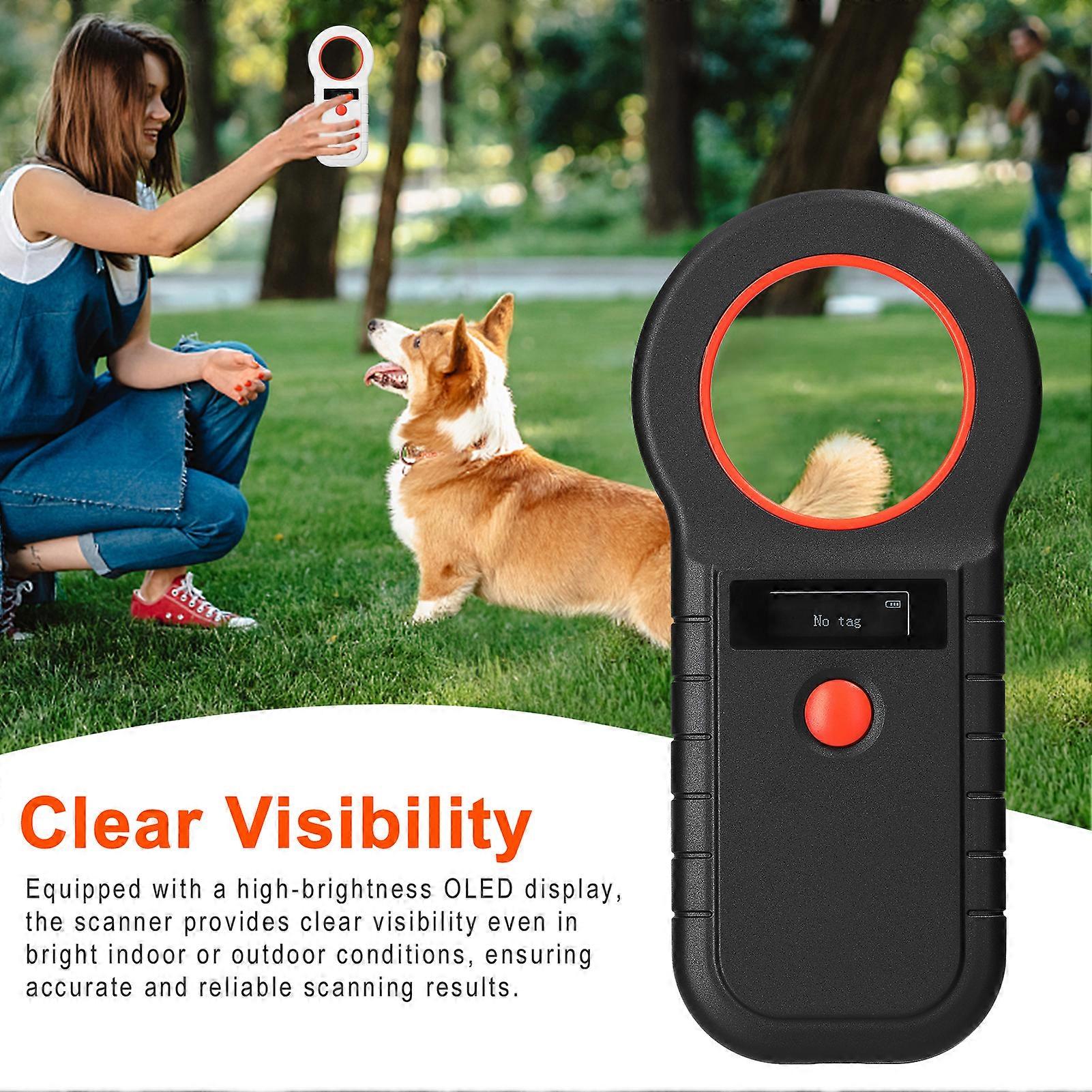 Pet Microchip Reader Scanner 2.4G/BT Wireless RFID Handheld Chip ...