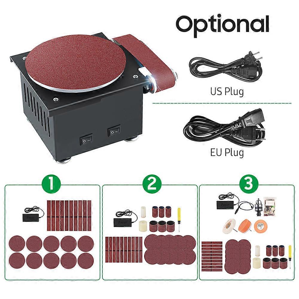 Mini Bench Belt Disc Sander Sanding Roller with Flexible Extension Rod ...