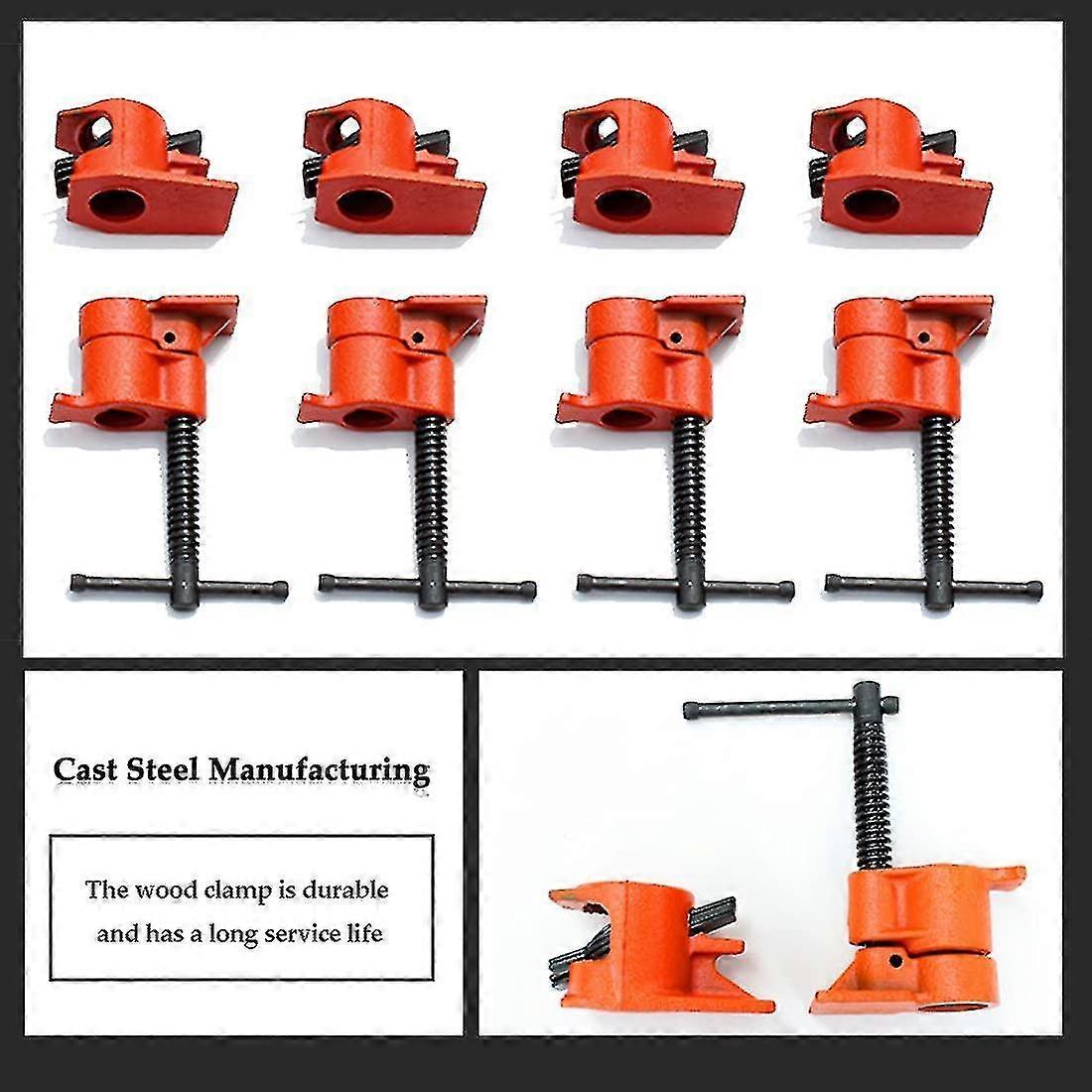 Wood Clamp Set, 26.5mm Clamp Wood Screw Vise Set Heavy Duty Iron ...