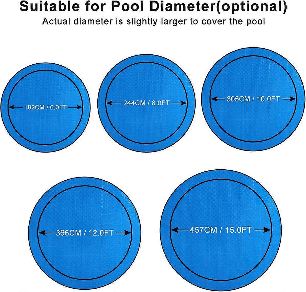 Pool Covers for 6 ft Round Easy Set Frame Pools and Inflatable Pool ...
