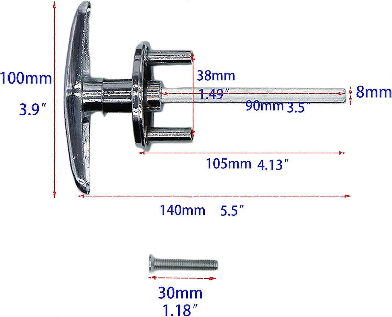 Garage Door Keyed T-Handle Lock Kit with 2Keys,Universal Shed Door Lock ...