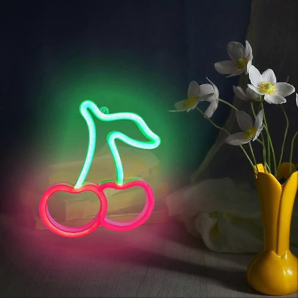 Cherry Neon Lights, for Bedroom Neon Signs, LED Neon Wall Sign Fruit ...